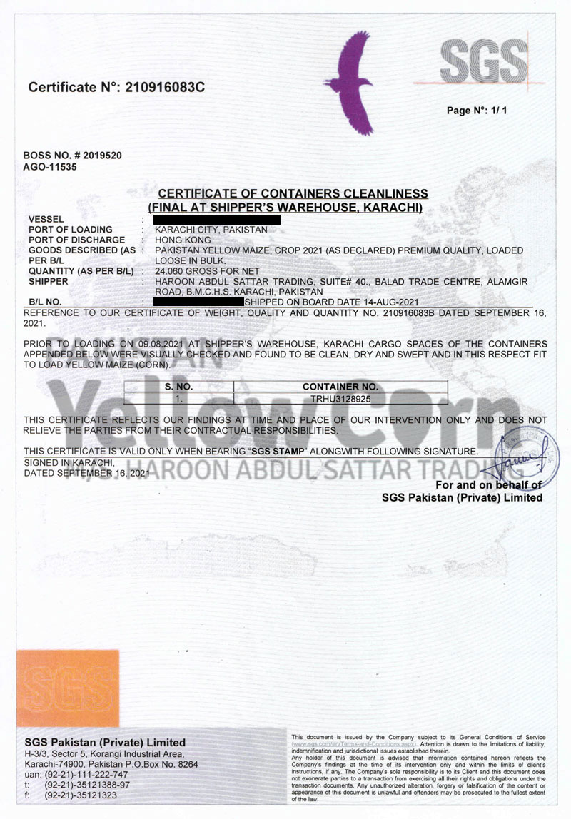 Pakistan Maize Exporters | Corn Exporters | HAS Trading